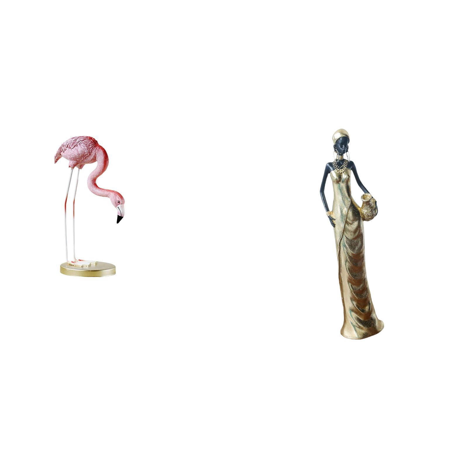 CarpNettore Flamingo Resin Statue Bird Sculpture Modern Art Garden ...