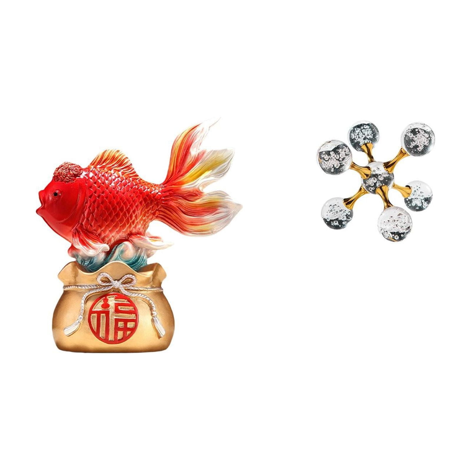 CarpNettore Fortune Koi Bubble Sphere Modern Feng Shui Fish Sculpture ...