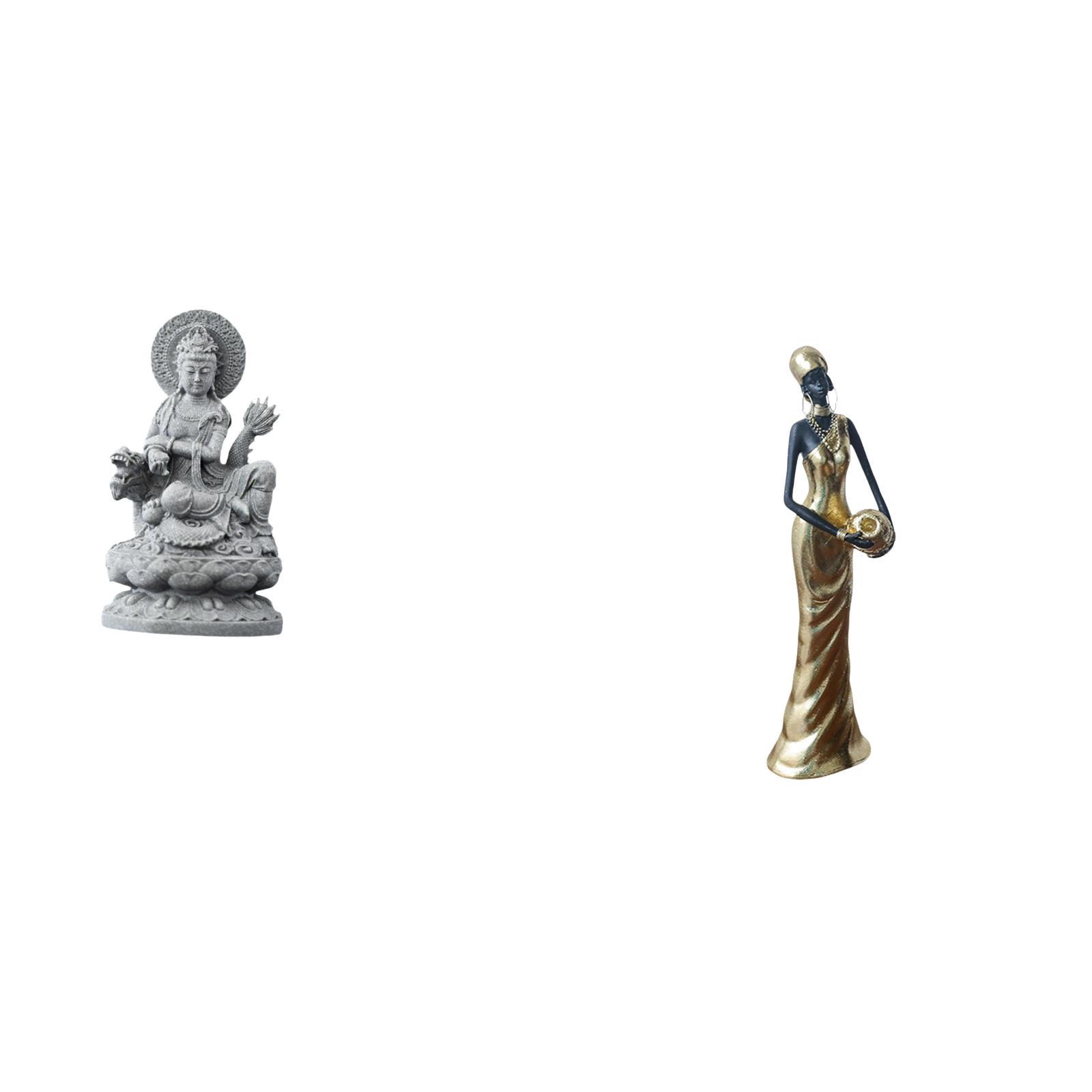 CarpNettore Guan Yin African Tribal Lady Figurine Feng Shui Female ...