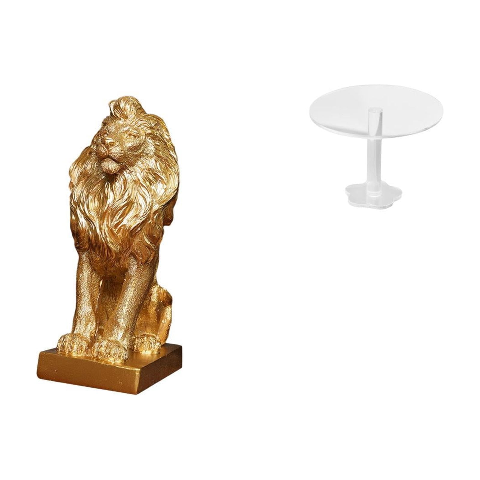 CarpNettore Lion Figurine Resin Lion Statue Dollhouse Miniatures ...