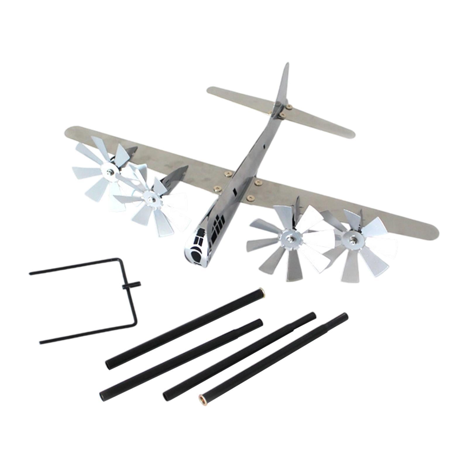 CarpNettore Metal Airplane Wind Spinner -Sturdy Outdoor Windmill Decor ...