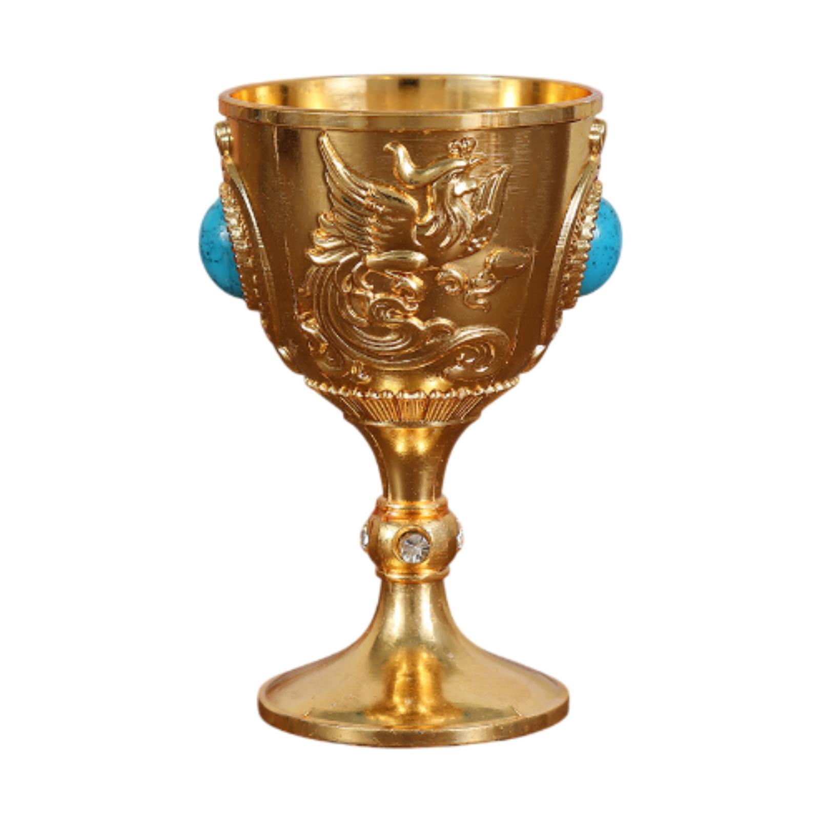 CarpNettore Mini Chalice Goblet Drinking Cup Zinc Alloy Reusable Travel ...