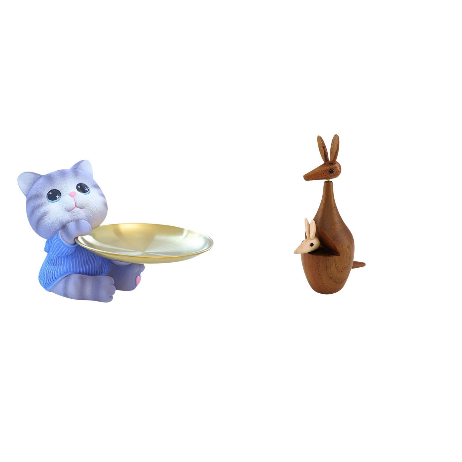 CarpNettore Modern Cat Resin Sculpture Tray for Dining Table Cabinet ...