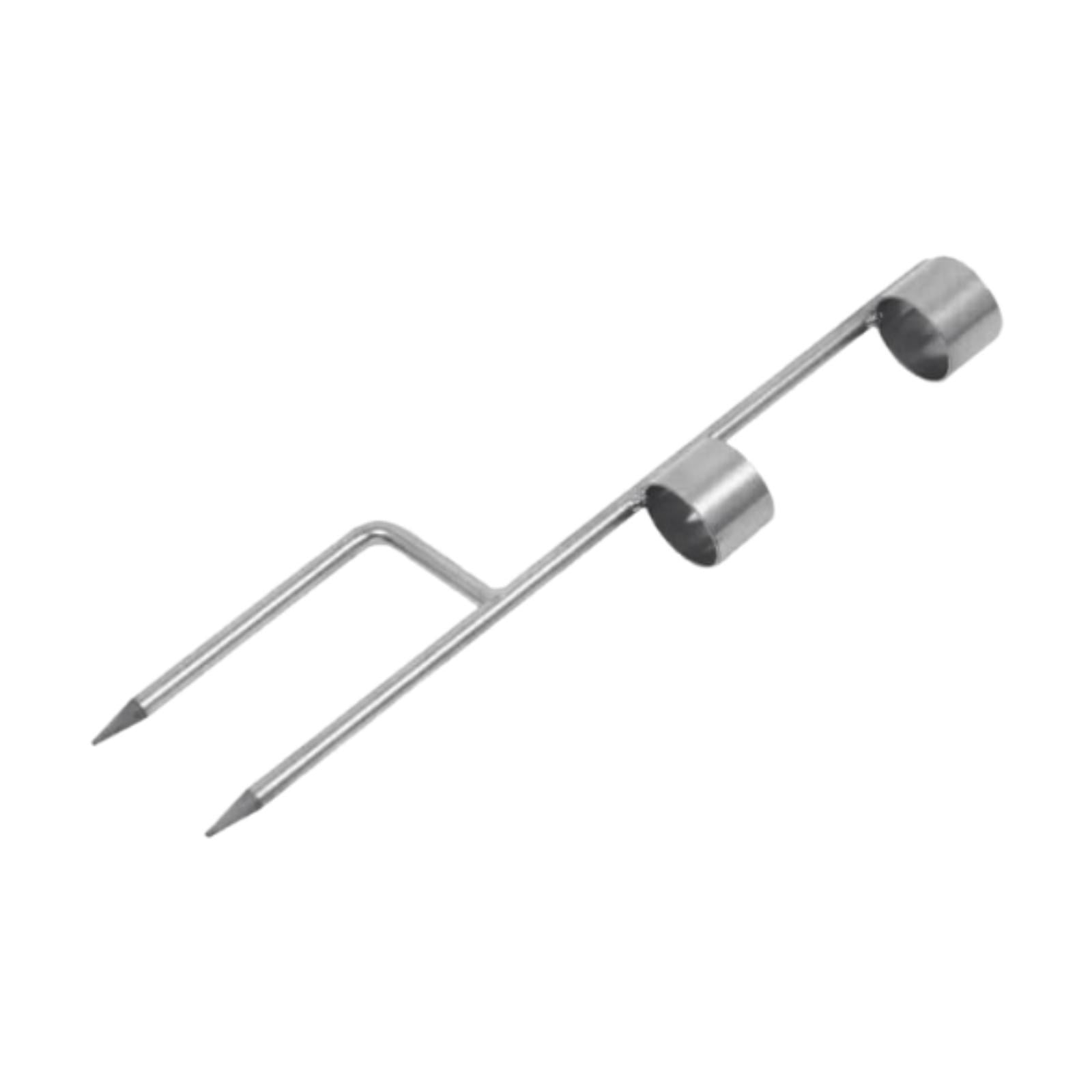 CarpNettore Patio Umbrella Steel Anchor Holder with Two Forks Grass ...