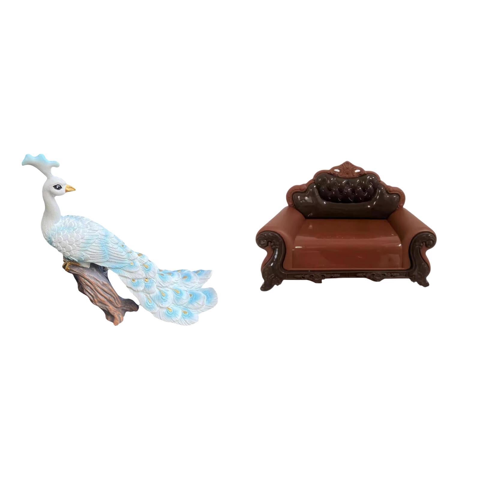 CarpNettore Peacock Sculpture Sofa Couch Figurine Decorative Garden ...
