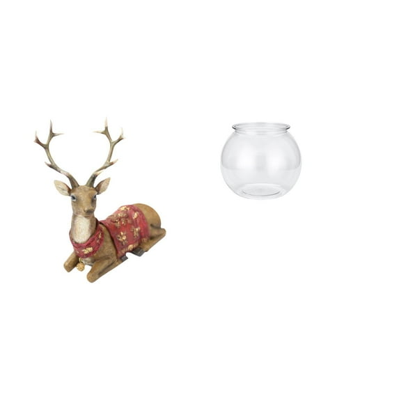 CarpNettore Reindeer Elk Sculpture Ornament Deer Figurine Statue for ...