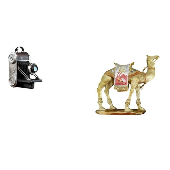 CarpNettore Resin Camera Camel Statue Ornament Unique Decorative Prop ...