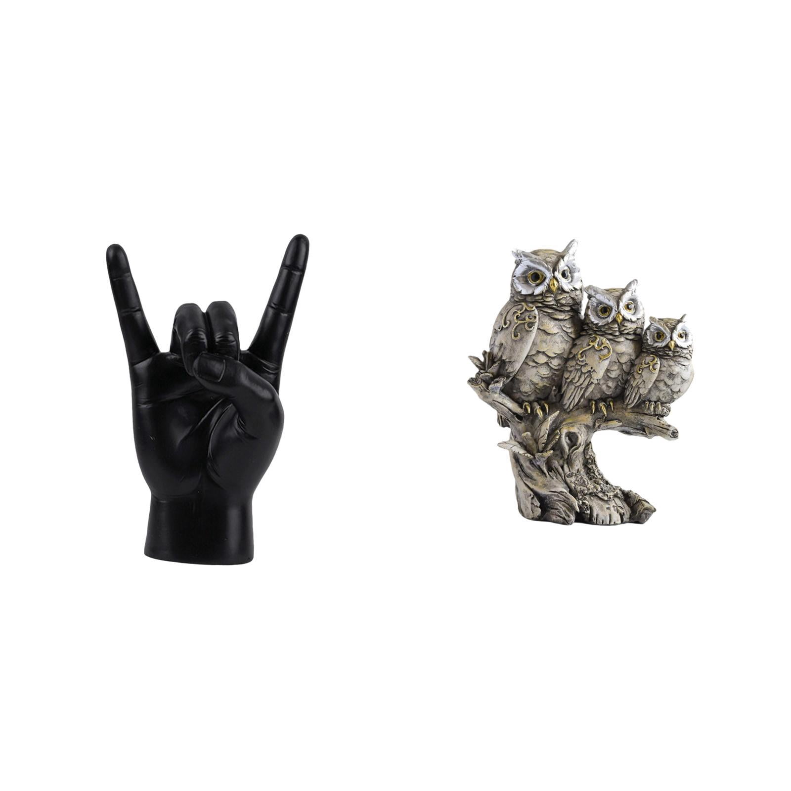 CarpNettore Rock Gesture Statue Rock Music Gesture Hand Finger Statues ...
