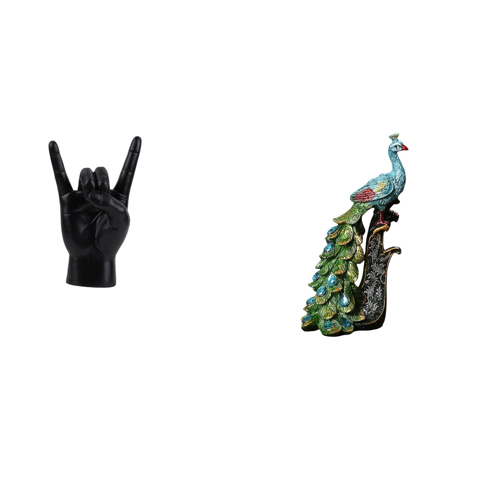 CarpNettore Rock Gesture Statue Rock Music Hand Figurine Modern Resin ...
