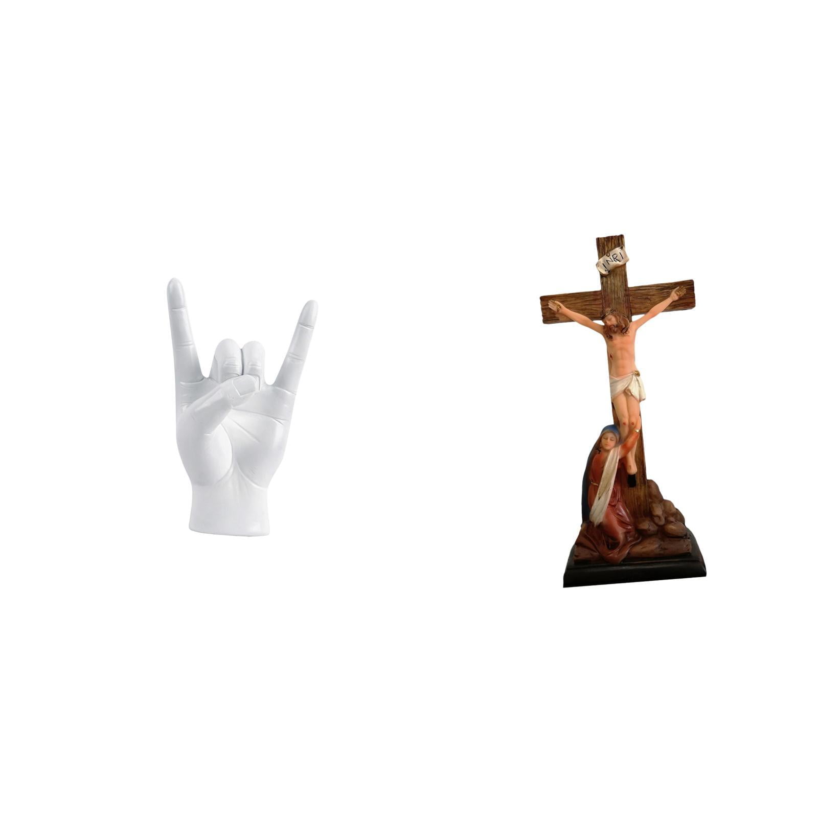 CarpNettore Rock Hand Gesture Statue Inspired by Jesus Sculpture ...