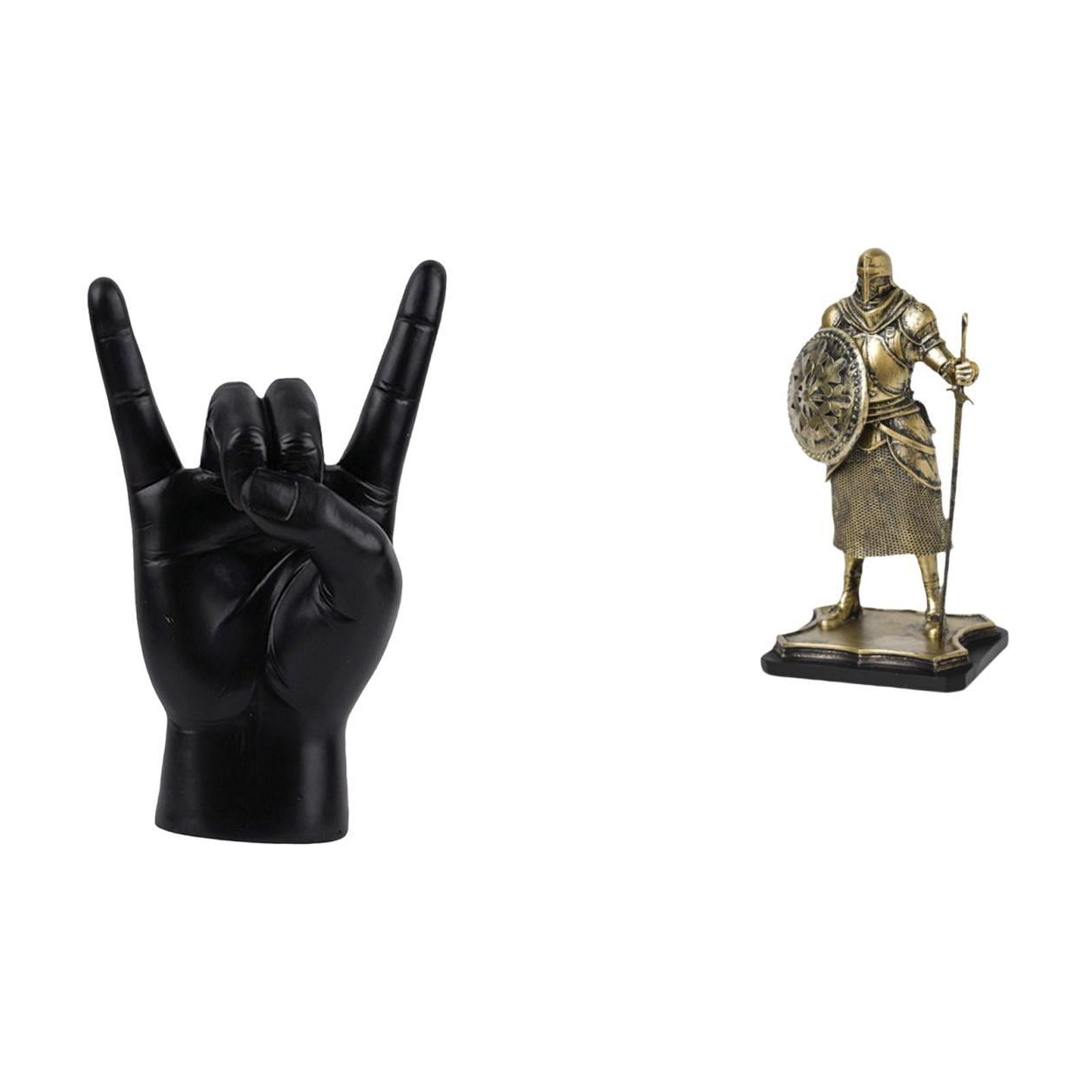 CarpNettore Rock Knight Hand Gesture Sculpture Creative Finger Statue ...