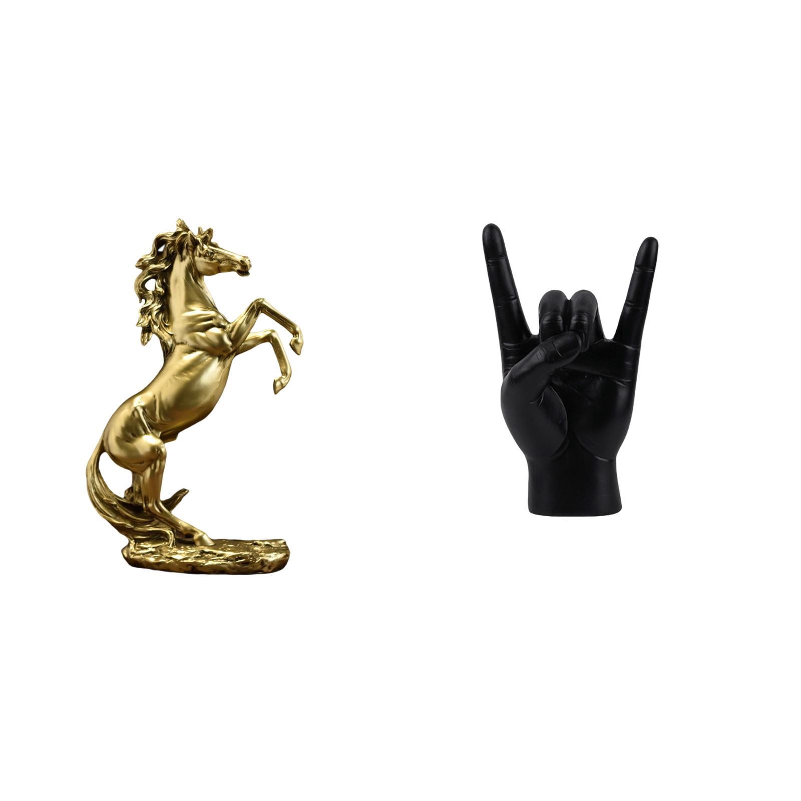 CarpNettore Standing Horse Hand Gesture Statue Figurine 12inch Tall ...