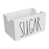 CarpNettore Sugar Packet Holder 20 Packets for Coffee Bar Wooden Sugar Packet Container, for ...