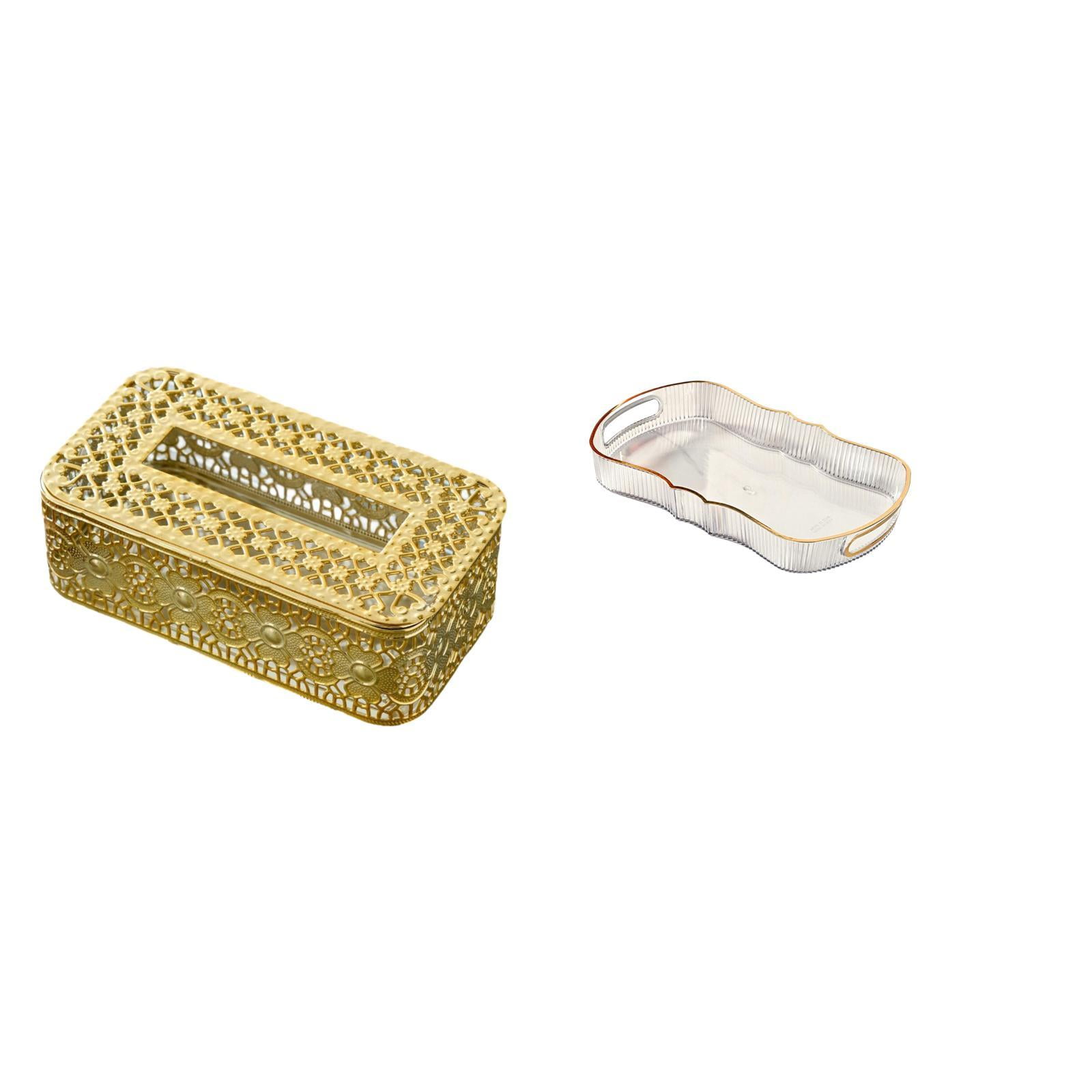 CarpNettore Tissue Paper Storage Tray Bathroom Vanity Holder Facial ...