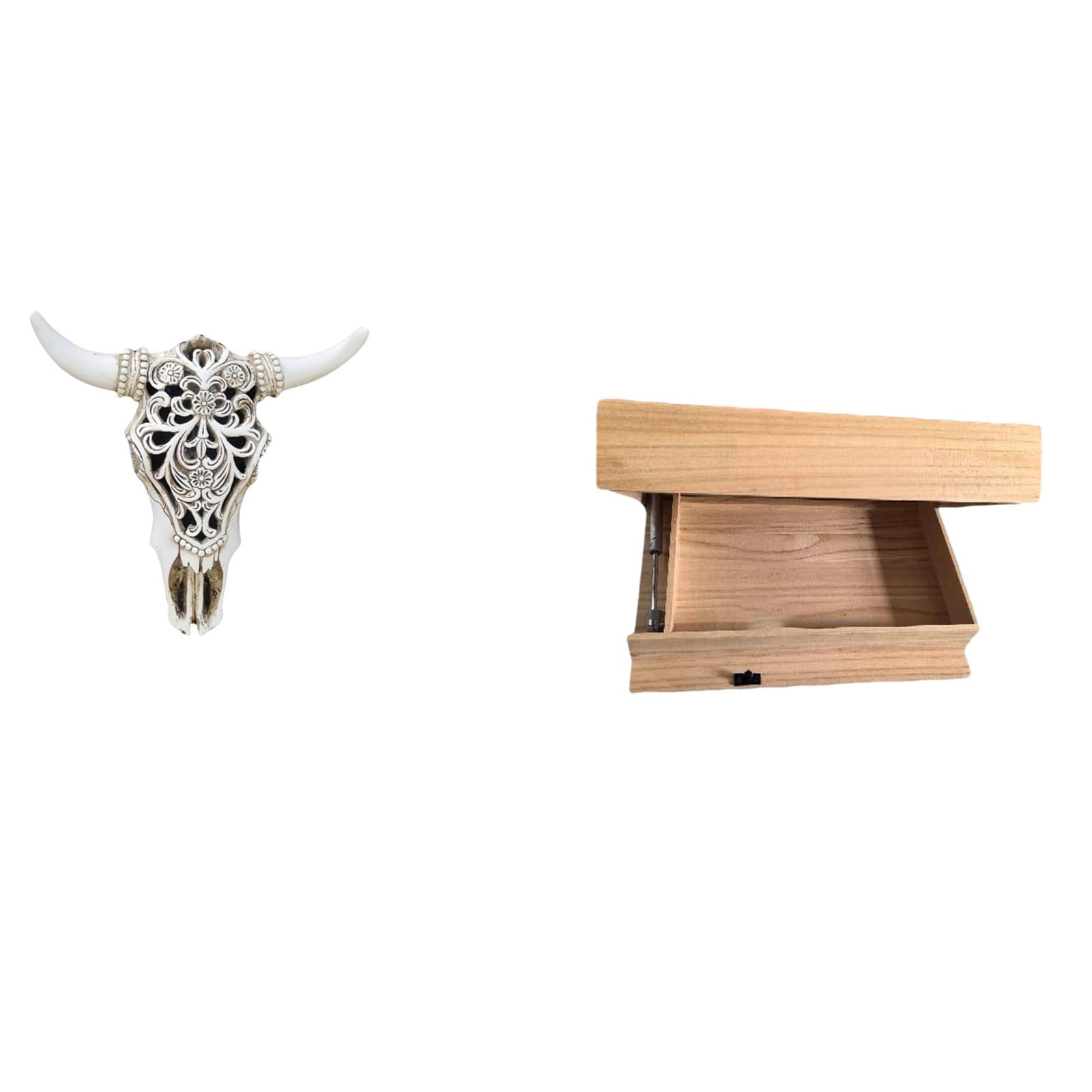 CarpNettore Tribal Bull Head Sculpture Wall Hanging Art with Floating ...