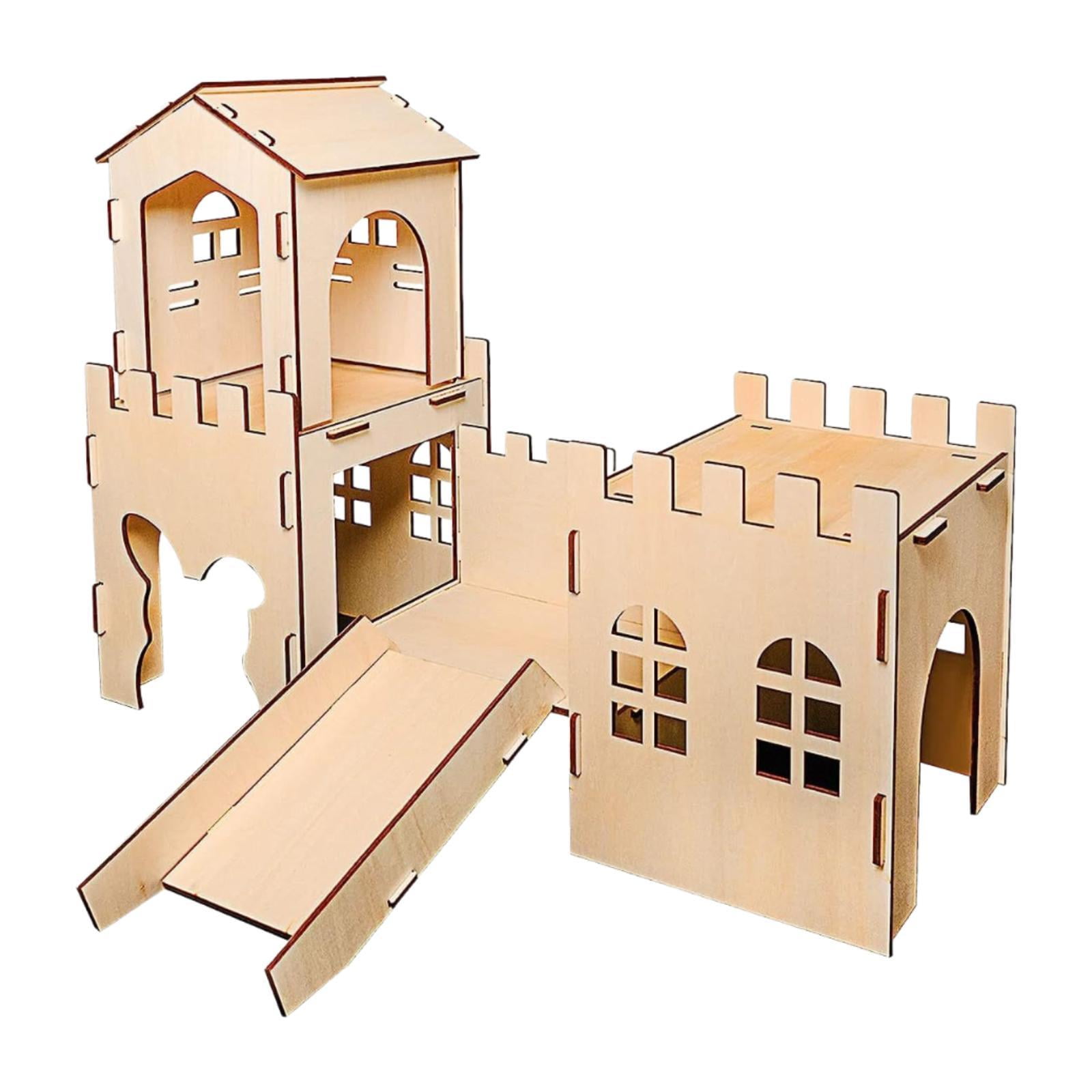 CarpNettore Wooden Guinea Pig House Bunny House Indoor Cave Large Hut ...