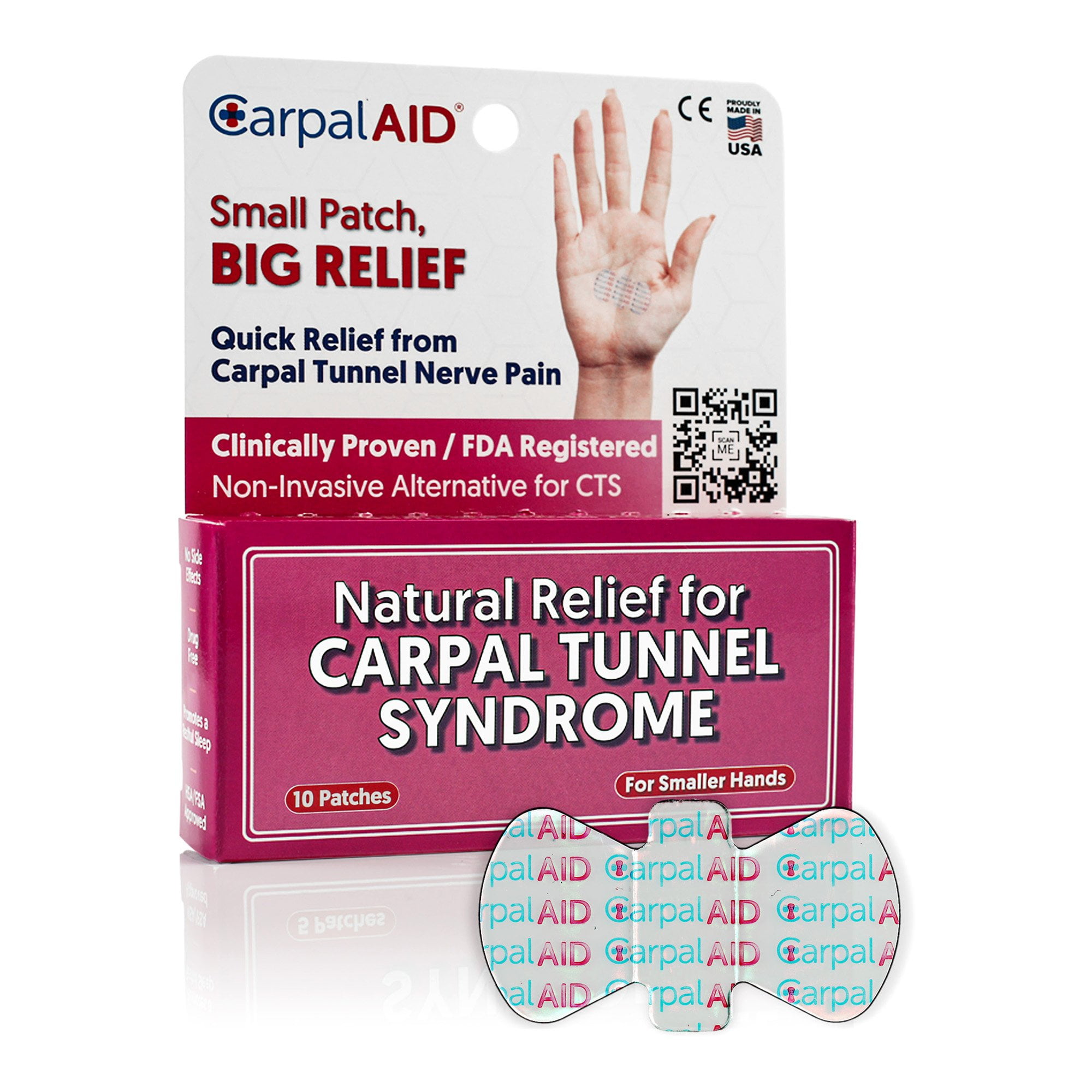 Carpal AID Clear Plastic Adhesive Hand-Based Carpal Tunnel Support for ...