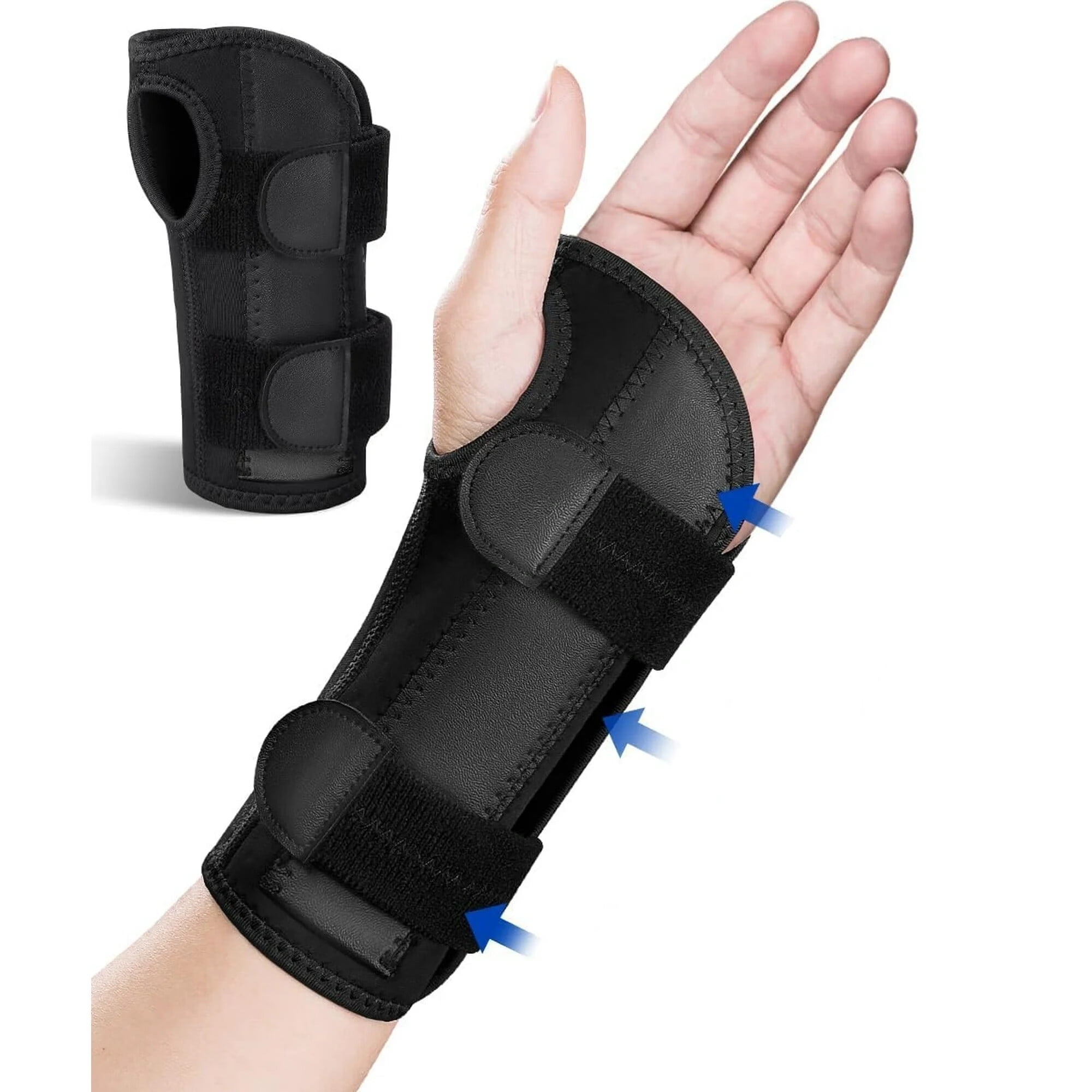 Carpal Tunnel Wrist Brace with Metal Wrist Splint for Night Sleep ...