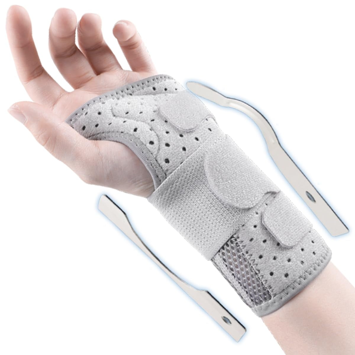 Carpal Tunnel Wrist Brace Night Support with Splints Right Hand, Hand ...