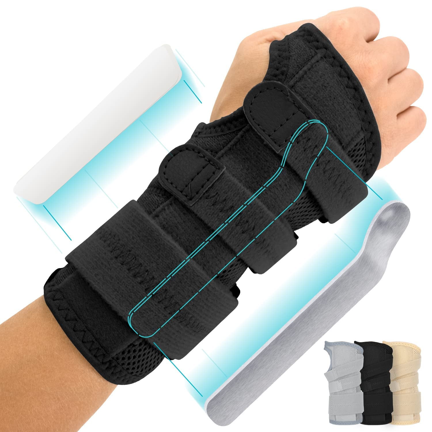 Carpal Tunnel Wrist Brace with Splint for Left or Right Hand ...