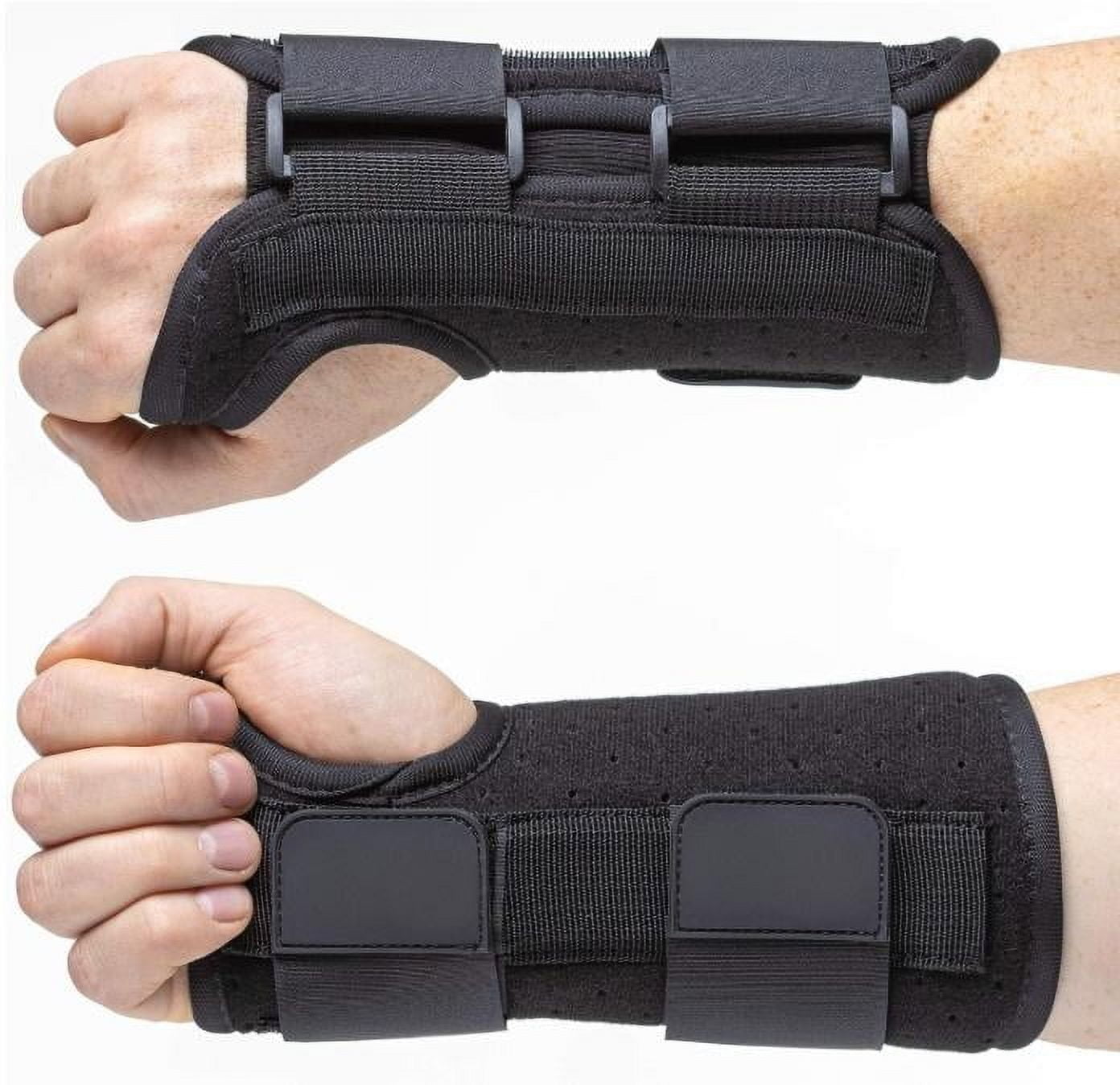 Carpal Tunnel Wrist Support Strap 2 Straps and Metal Splint Stabilizer - Helps Relieve ...