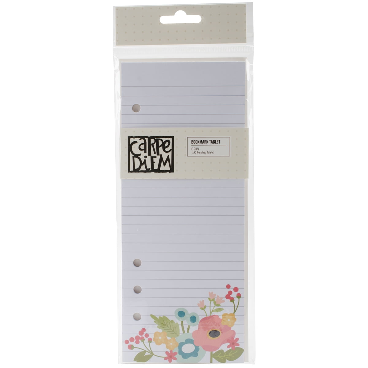 Carpe Diem Faith Double-Sided Bookmark Tablet A5-Punched Floral W/24 ...