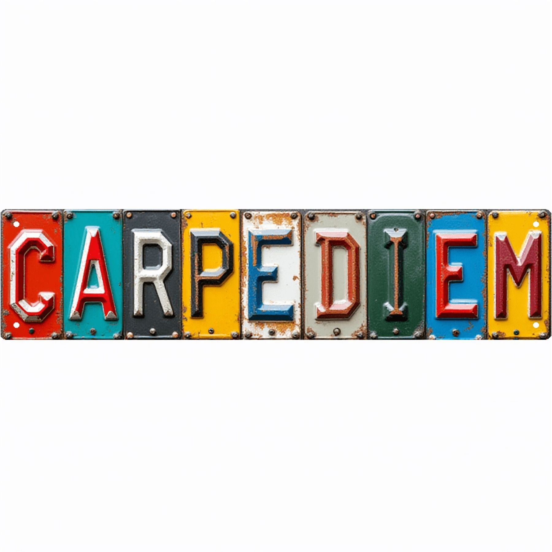 Carpe Diem License Plate Sign 16*4 Inches "CARPE DIEM" Bedroom Office ...