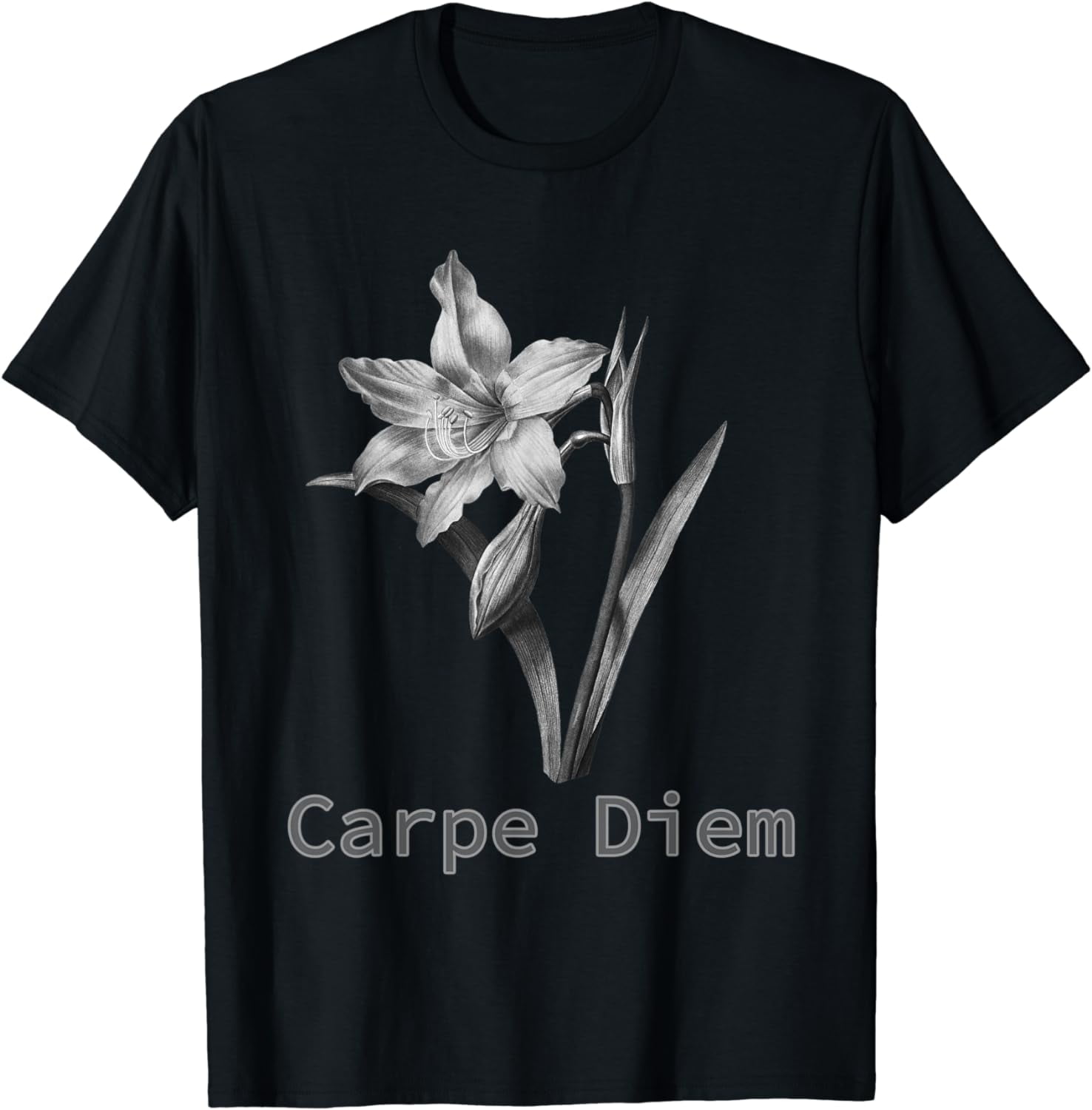 Carpe Diem Lily Flower Graphic T-Shirt - Walmart.com