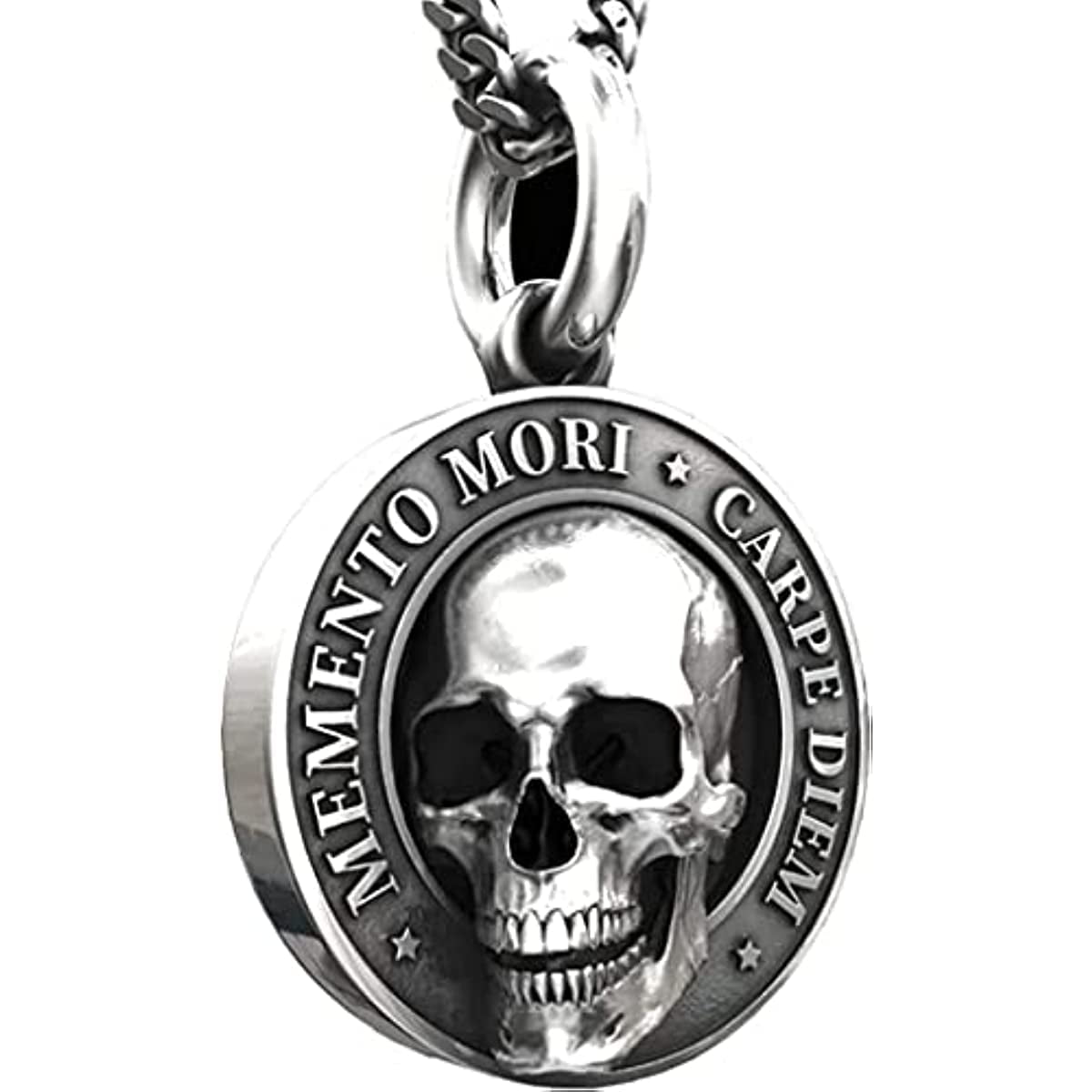 Carpe Diem Memento Mori Skull Pendant, Festive Realistic 3D Effect ...