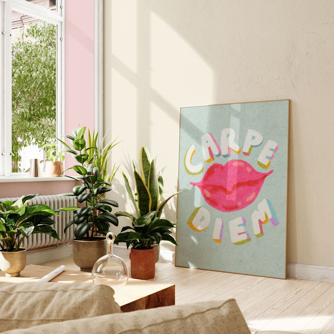 Carpe Diem Poster, Motivational Quotes Typography, Colorful Wall Art ...