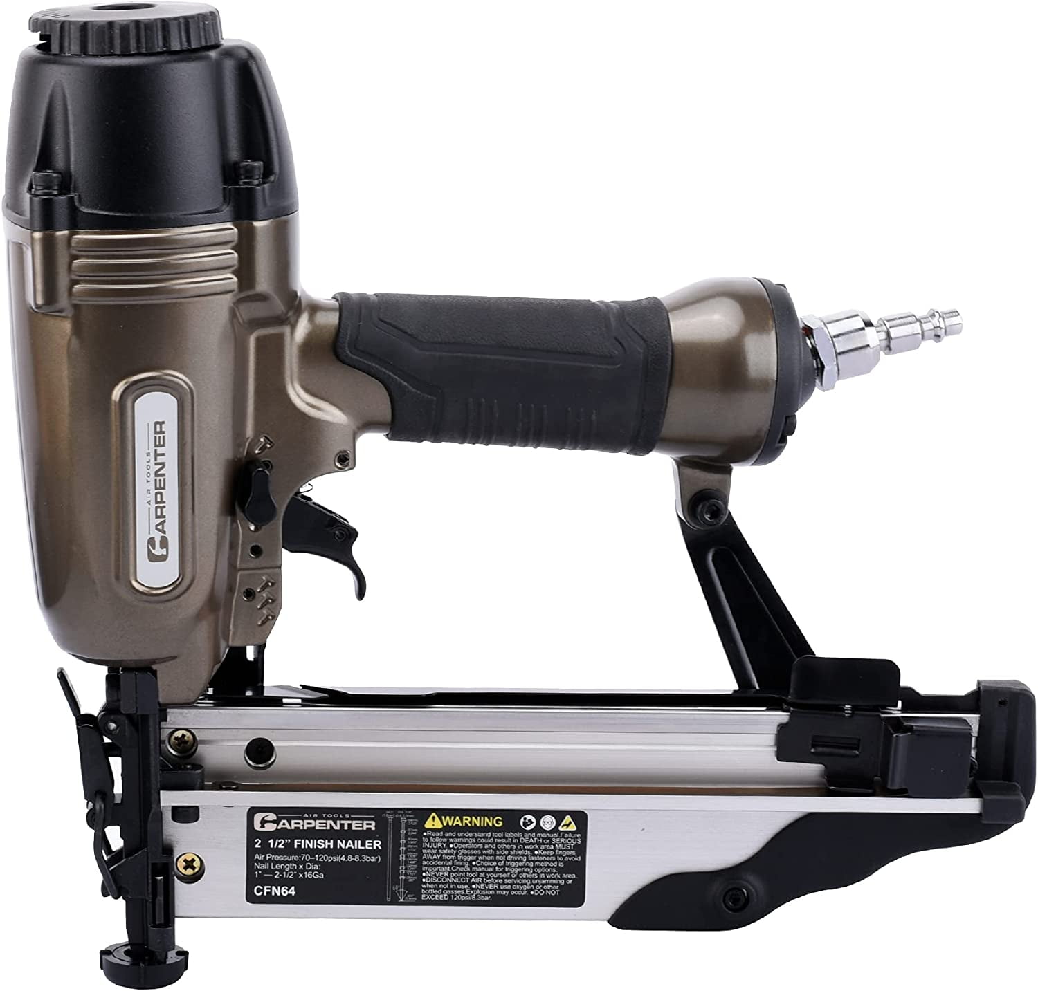 Carpenter Air Tools 16 Gauge 2 1/2 inch Pneumatic Straight Finish ...