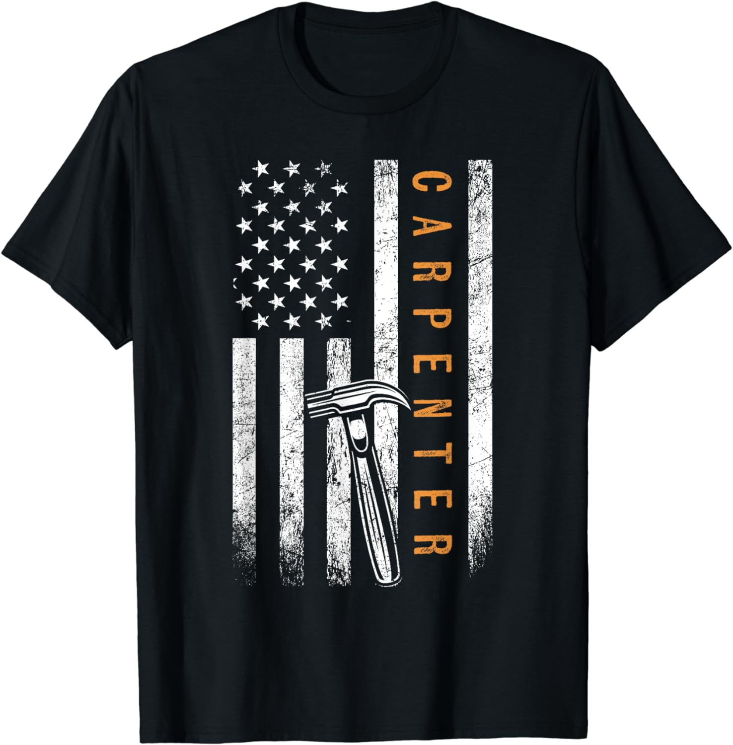 Carpenter American Flag Design Woodworking Carpentry T-Shirt - Walmart.com