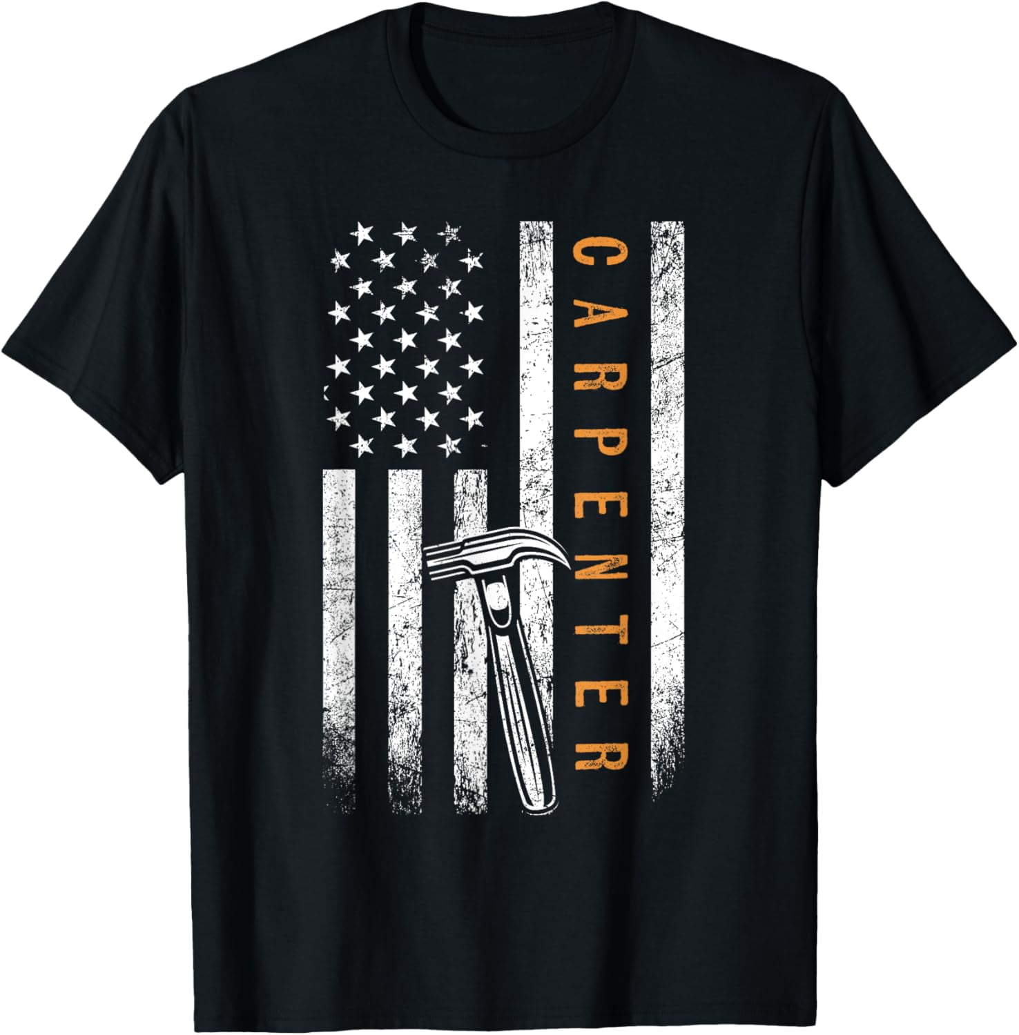 Carpenter American Flag Design Woodworking Carpentry T-Shirt - Walmart.com
