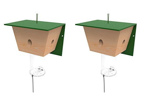 Carpenter Bee Trap for Outside - Green Pentroof Shed Style Nature ...