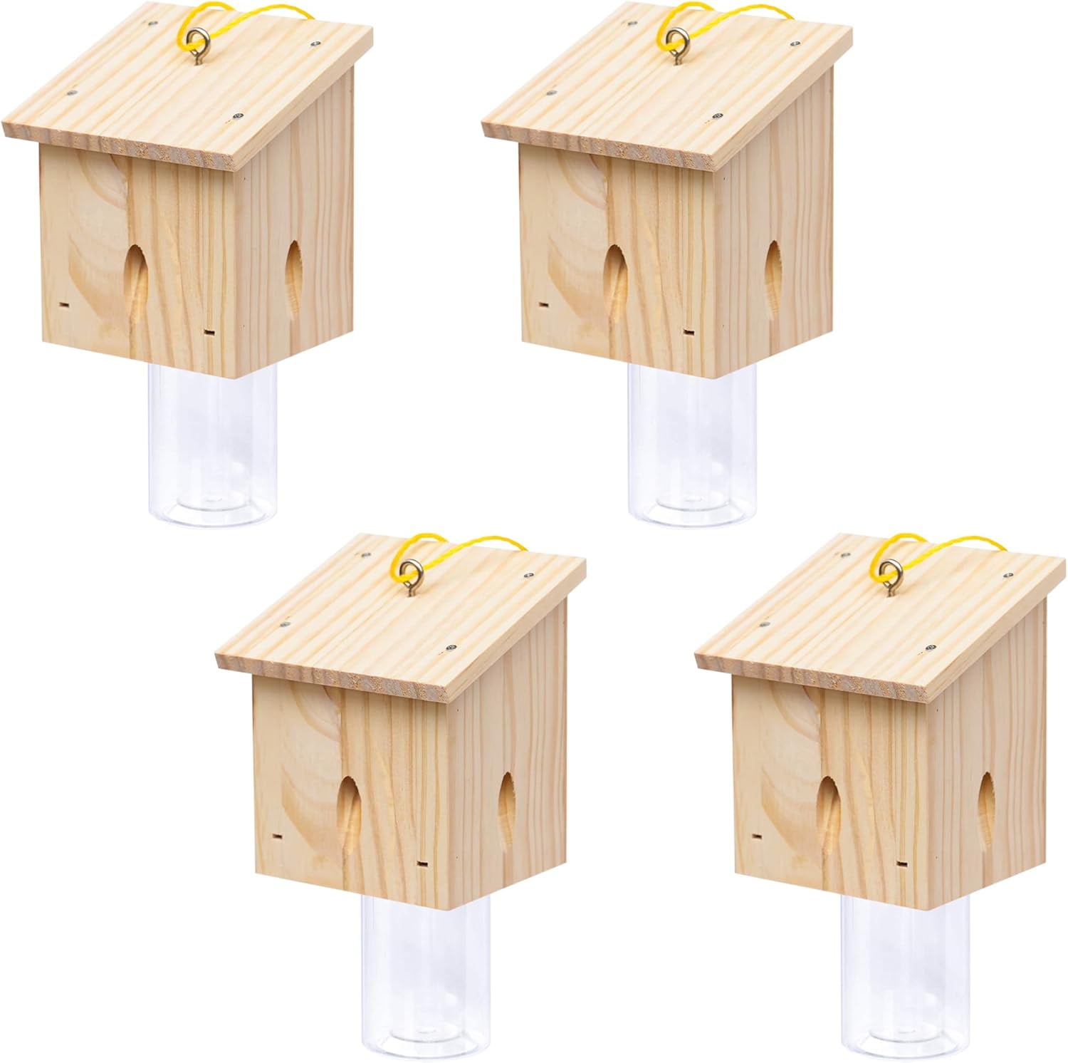 Carpenter Bee Trap for Outside - Pentroof Style Nature Hanging Wood ...