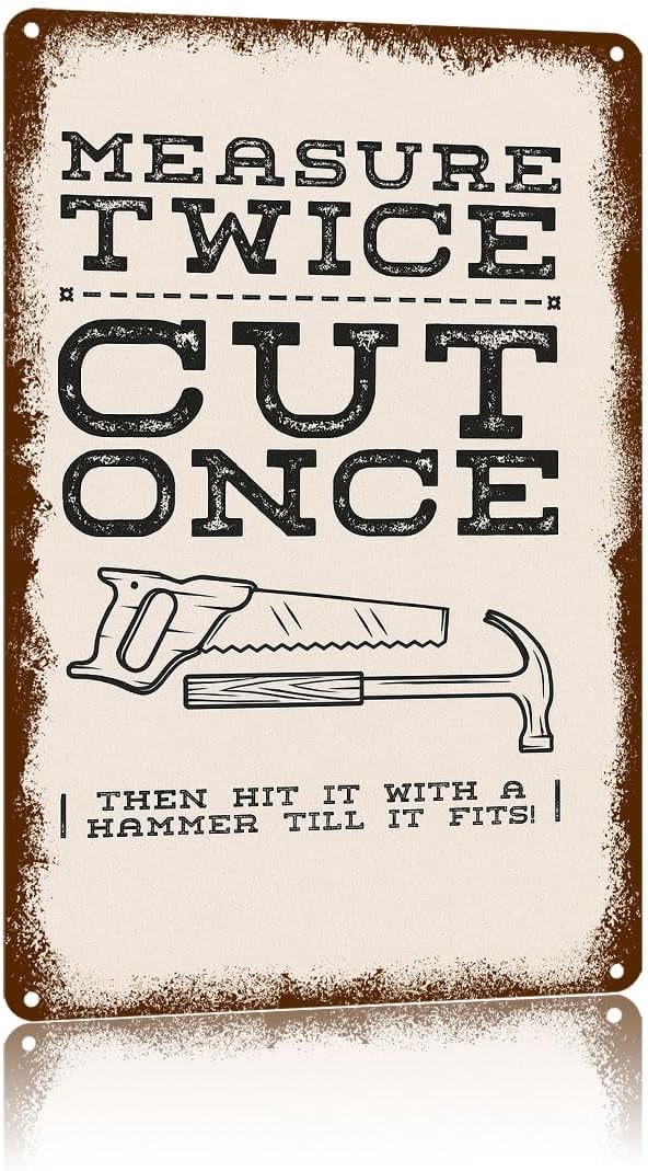 Carpenter Gift Vintage Metal Sign,Text Art Poster Home Wall Decor ...