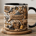 Carpenter Mug 2D Printed 3D Effect Personalized Woodworking Tools ...