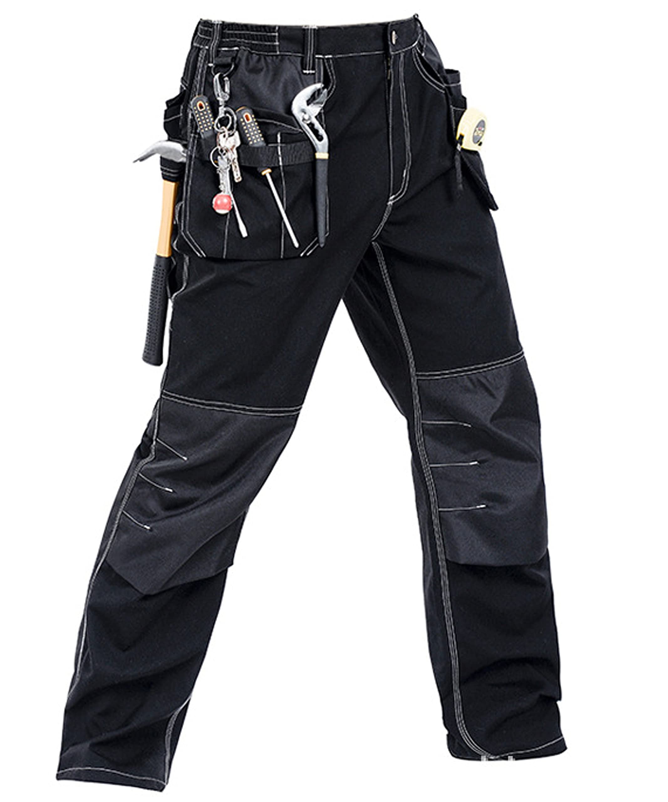 Carpenter Pants for Men Ripstop Construction Pants Cargo Multi-Pocket ...
