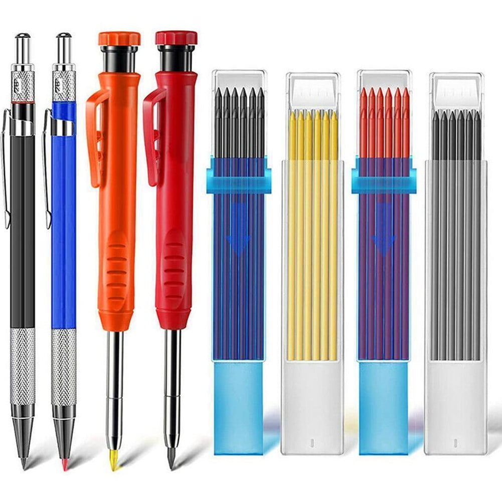 Carpenter Pencil Set Woodworking Deep Hole Mechanical Pencils Marker ...
