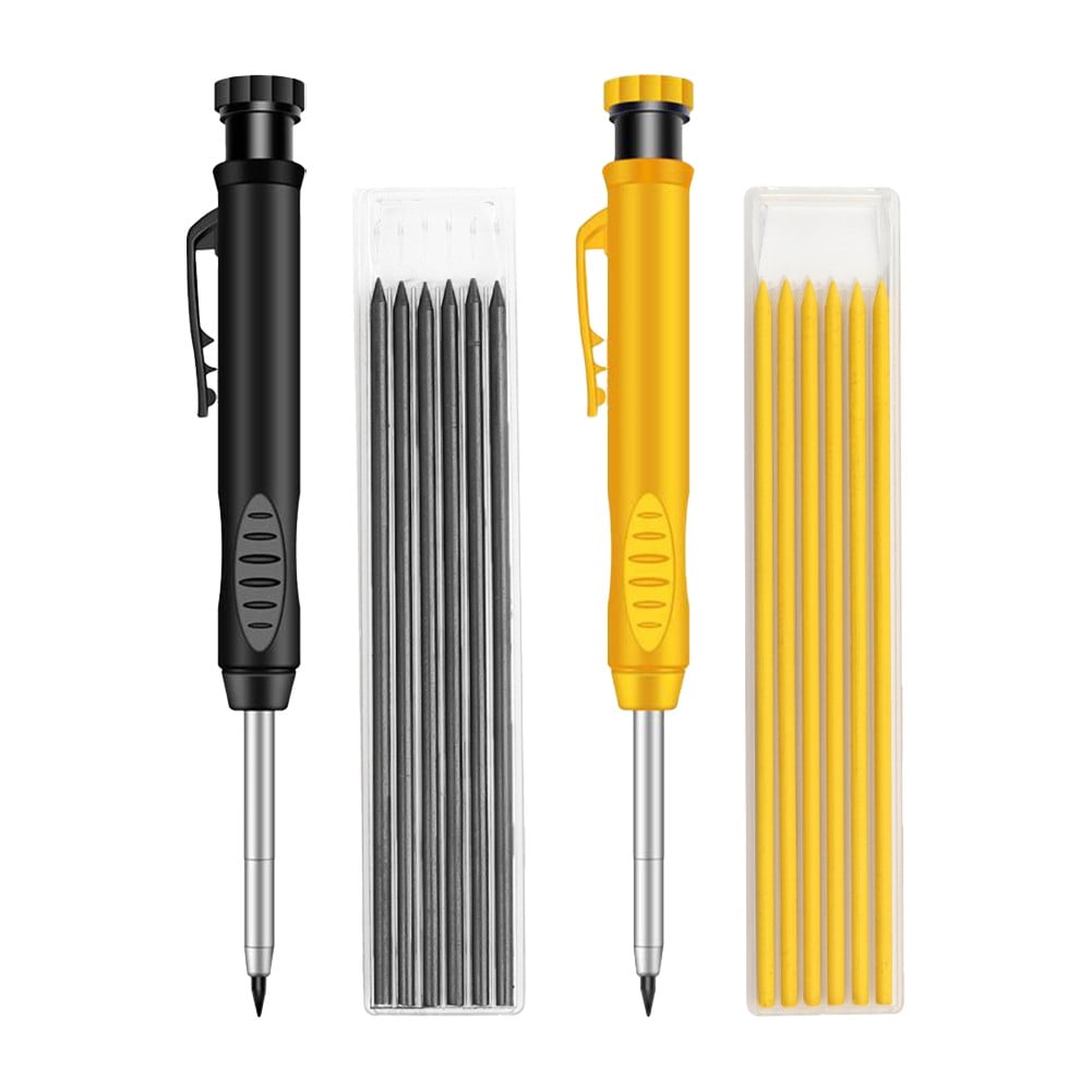 Carpenter Pencil Set with Refills Solid Deep Hole Scribe Tool for ...