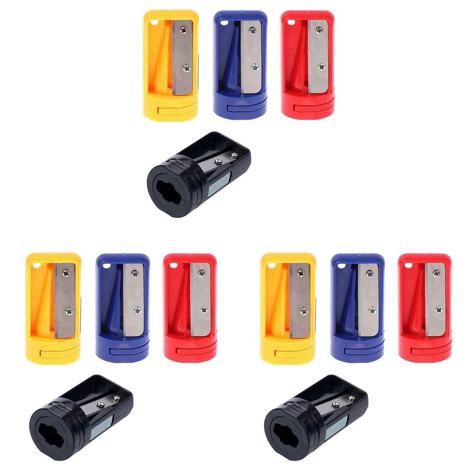 Carpenter Pencil Sharpener- 12 Pack Manual Pencil Sharpener for Flat ...
