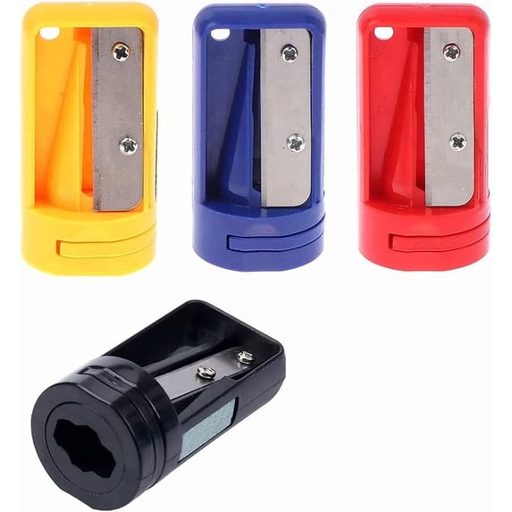 Carpenter Pencil Sharpener- 4 Pack Pencil Sharpener for Flat Carpenter ...