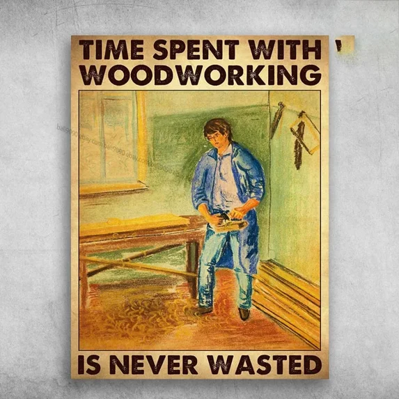 Carpenter Poster Carpenter'S Gift - Time Spent With Woodworking Is ...