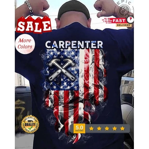 Carpenter Shirt, Independence Day, American Flag, 4Th Of July - Walmart.com