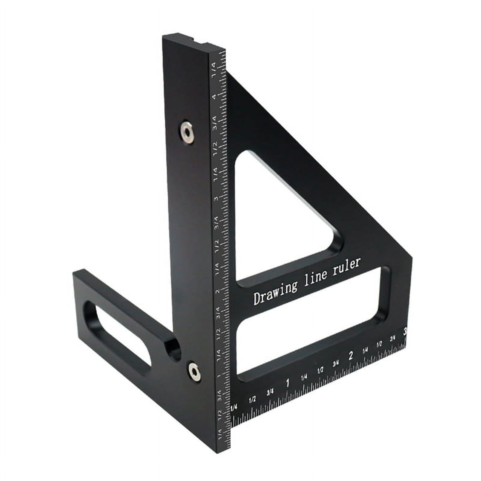 Carpenter Square Aluminum Miter Triangle Ruler Precision Hole Scriber ...