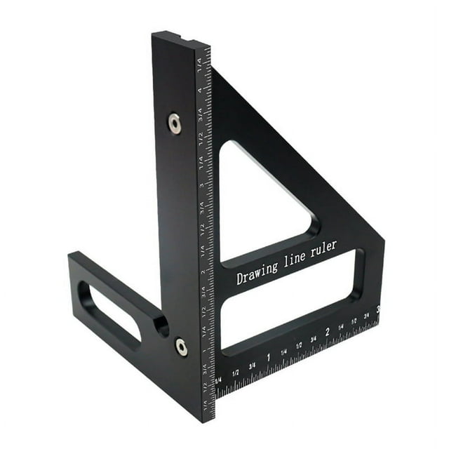 Carpenter Square Aluminum Miter Triangle Ruler Precision Hole Scriber ...