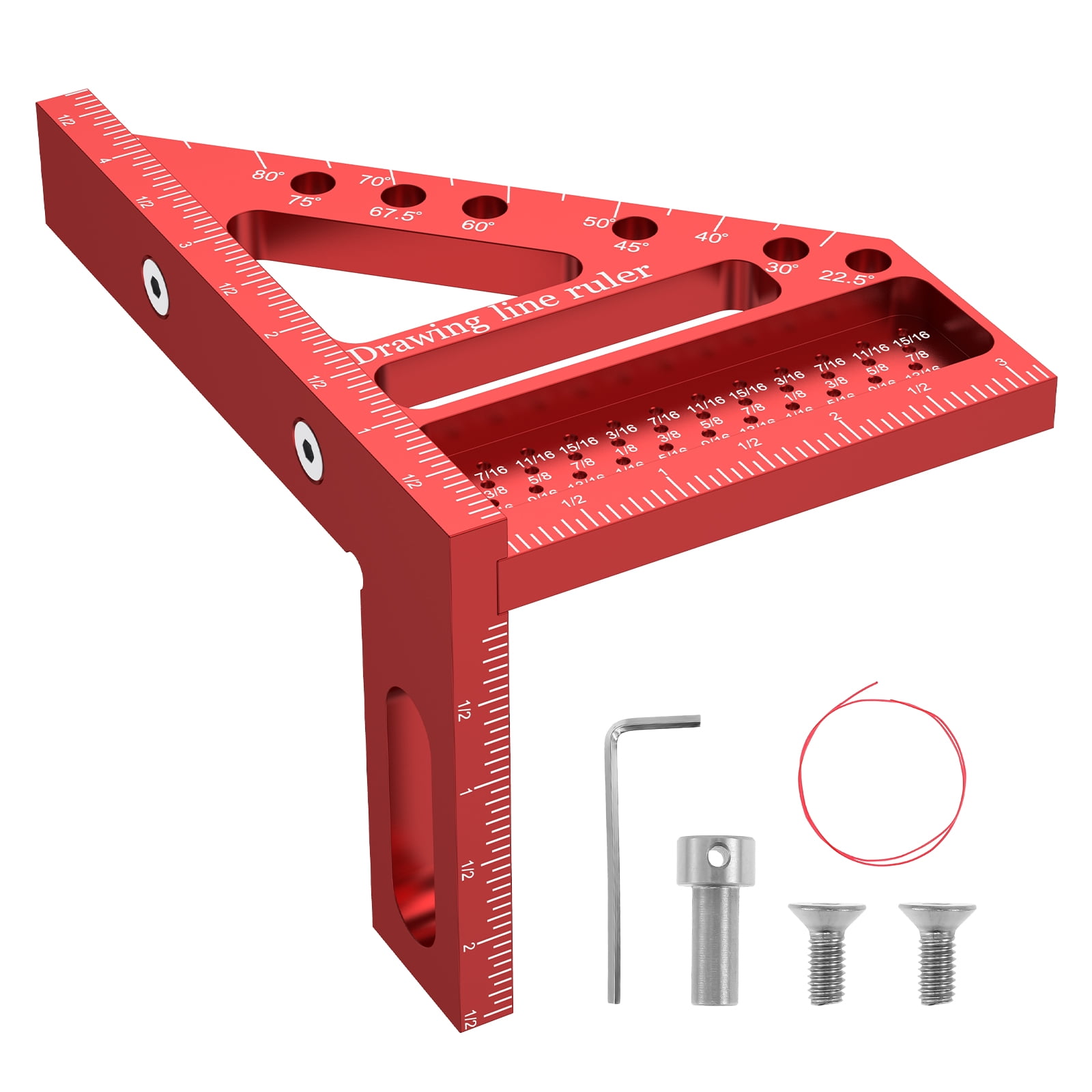 Carpenter Square Ruler Easy to Clean Square Protractor Portable Speed ...