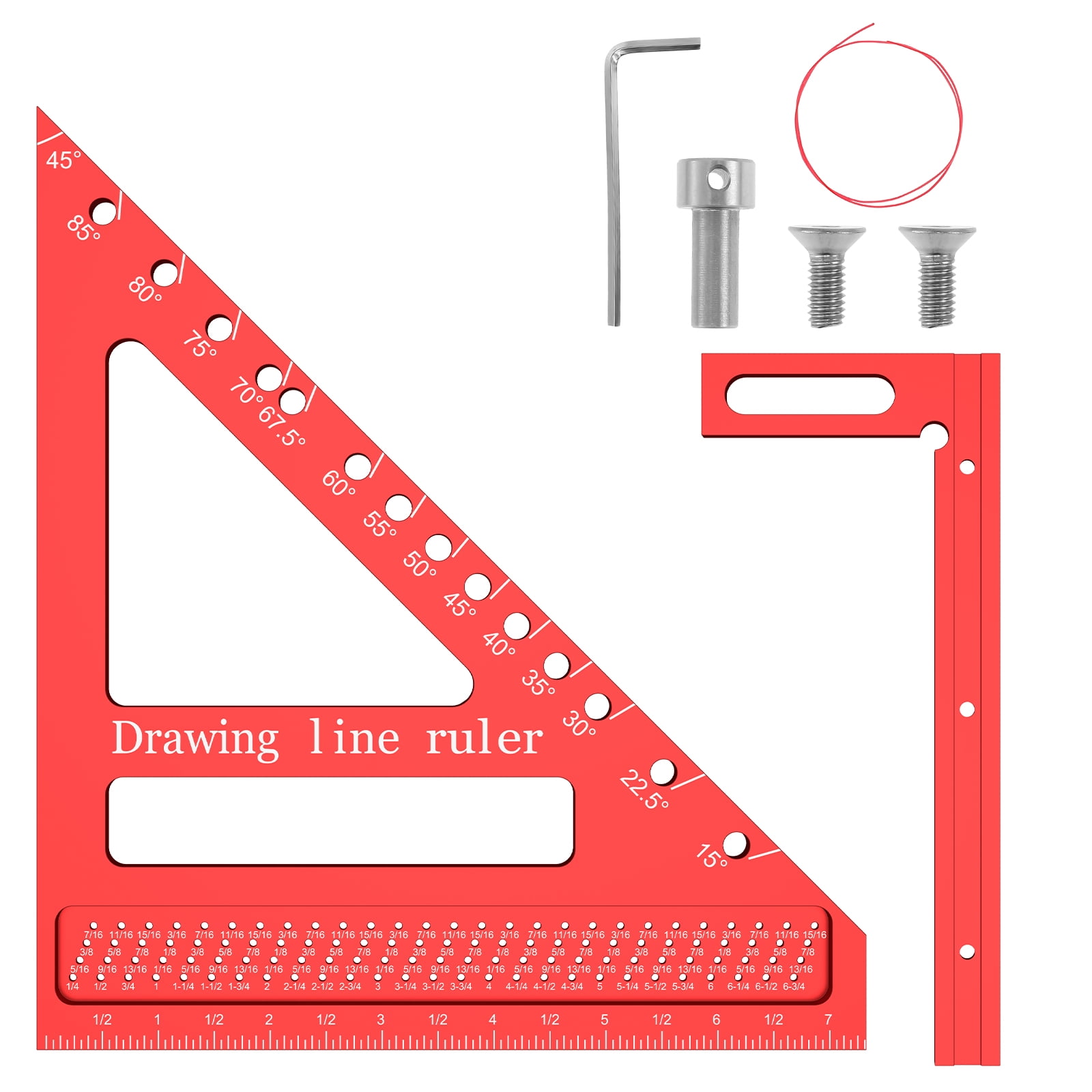 Carpenter Square Ruler Easy to Clean Square Protractor Portable Speed ...
