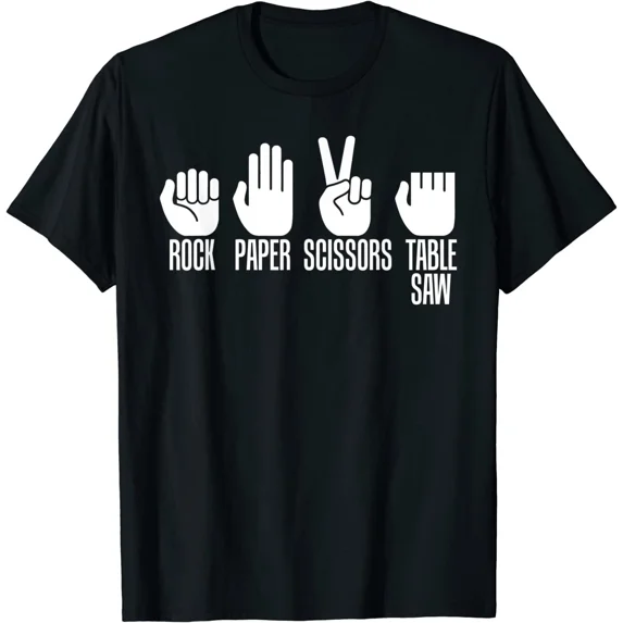 Carpenters Rock Paper Scissor Table Saw Funny Design T-Shirt, for Men ...