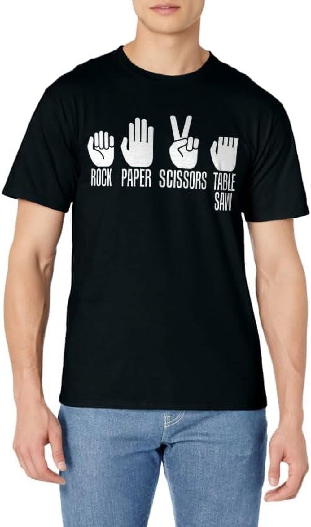 Carpenters Shirt Rock Paper Scissor Table Saw Fathers Day T-Shirt ...